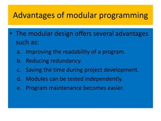 Modular programming | PPTX