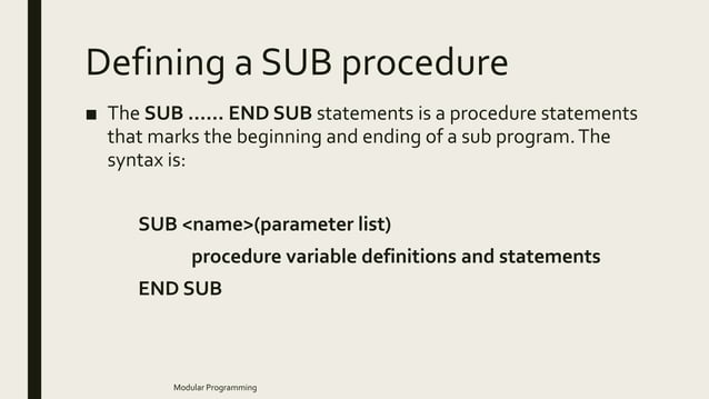 Modular programming | PPTX