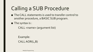 Modular programming | PPTX