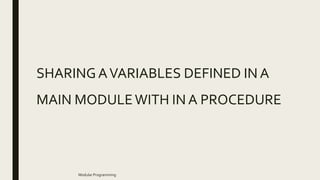 Modular programming | PPTX
