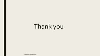 Modular programming | PPTX