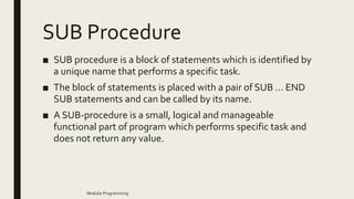 Modular programming | PPTX