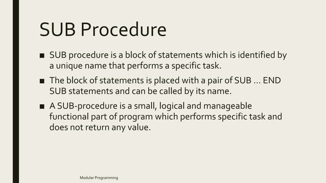 Modular programming | PPTX