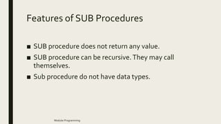 Modular programming | PPTX