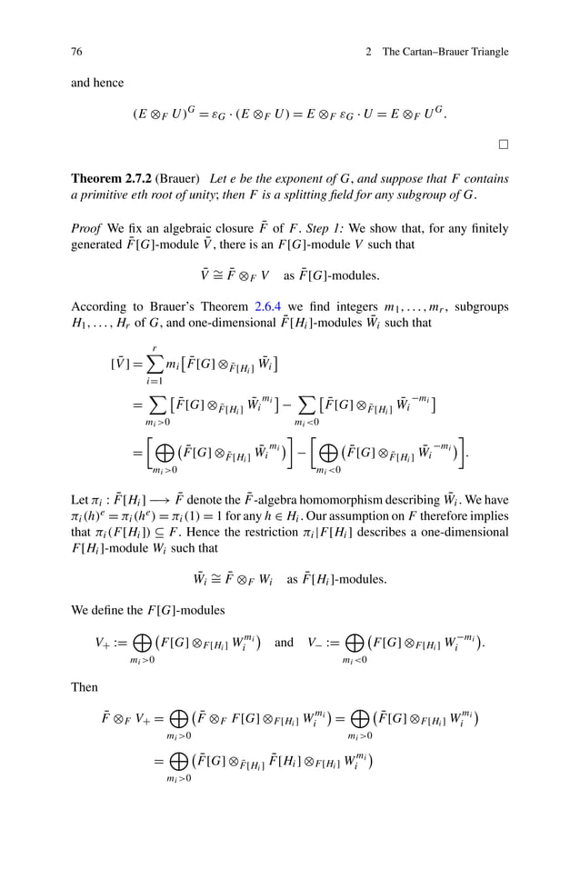 Modular Representation Theory Of Finite Groups Pdf