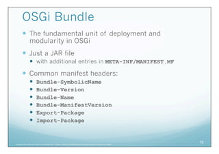 Modular Web Applications with OSGi | PPT