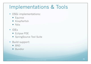 Modular Web Applications with OSGi | PDF