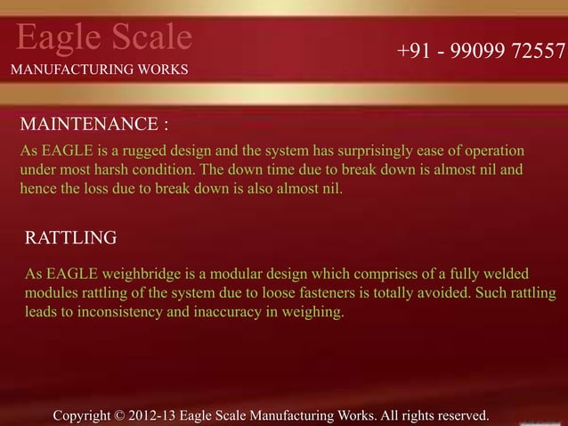 Modular weighbridge manufacturer and exporter | Eagle Scale Manufacturing Works | PPTX