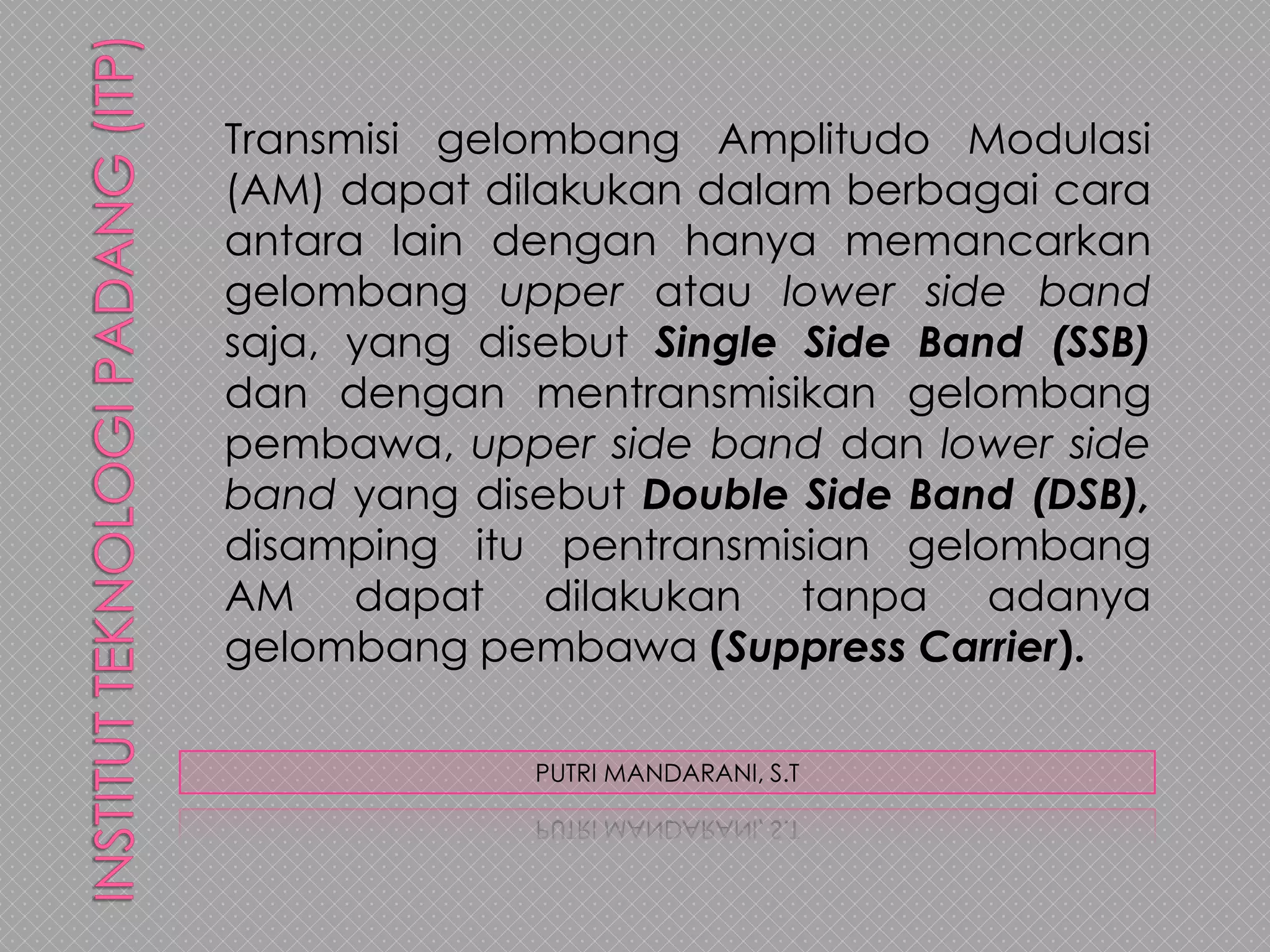 Modulasi demodulasi | PPTX