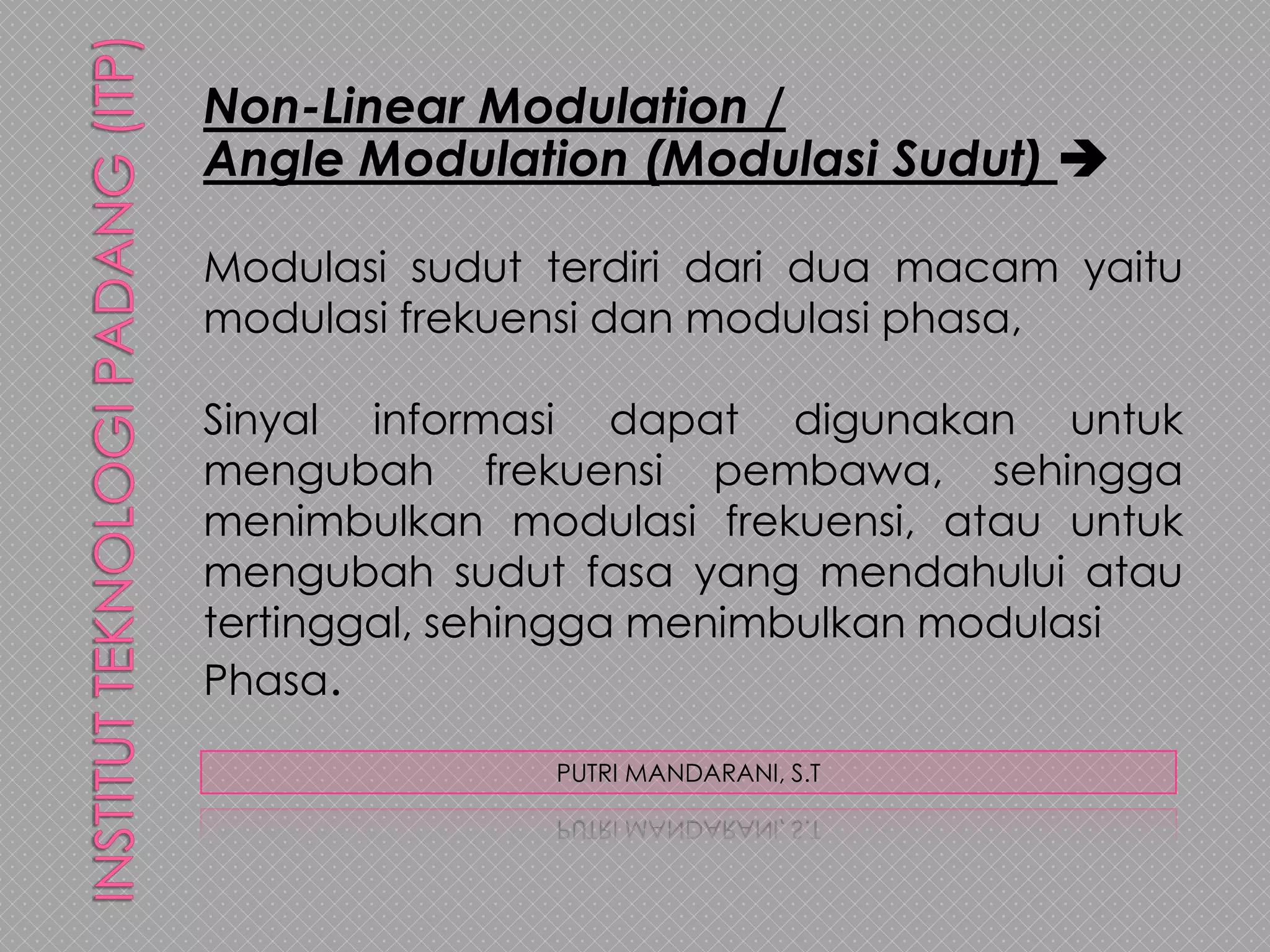 Modulasi demodulasi | PPTX