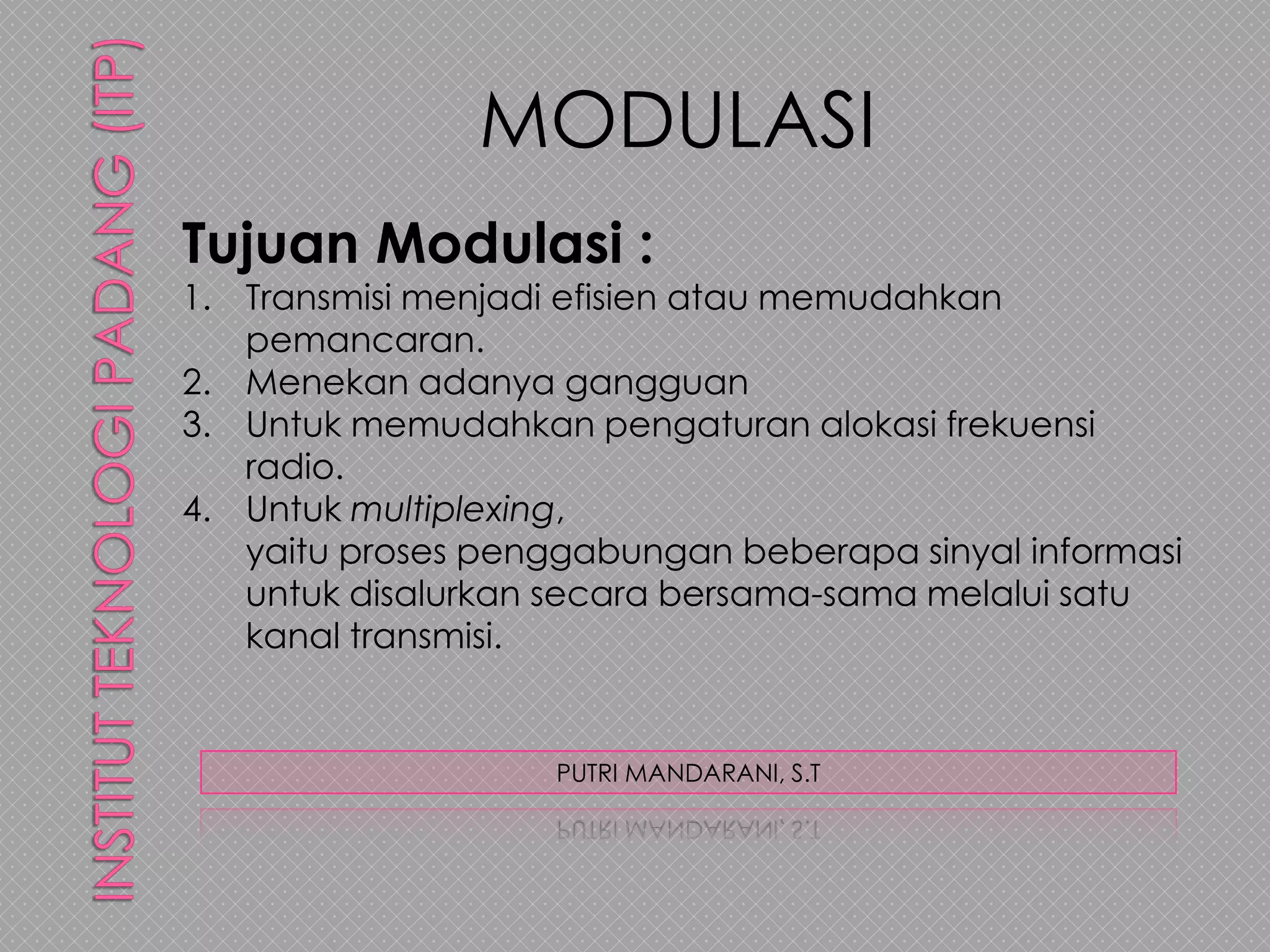 Modulasi demodulasi | PPTX