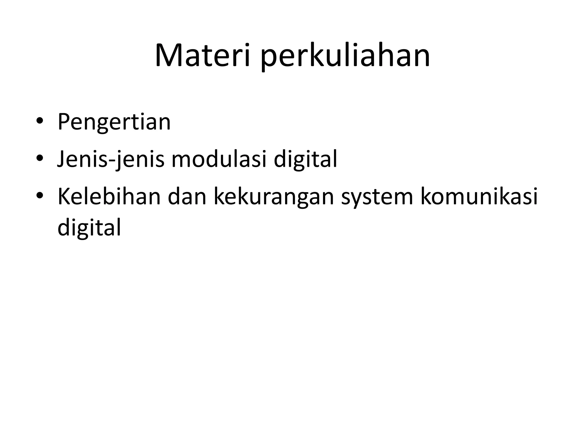 Modulasi digital | PPTX