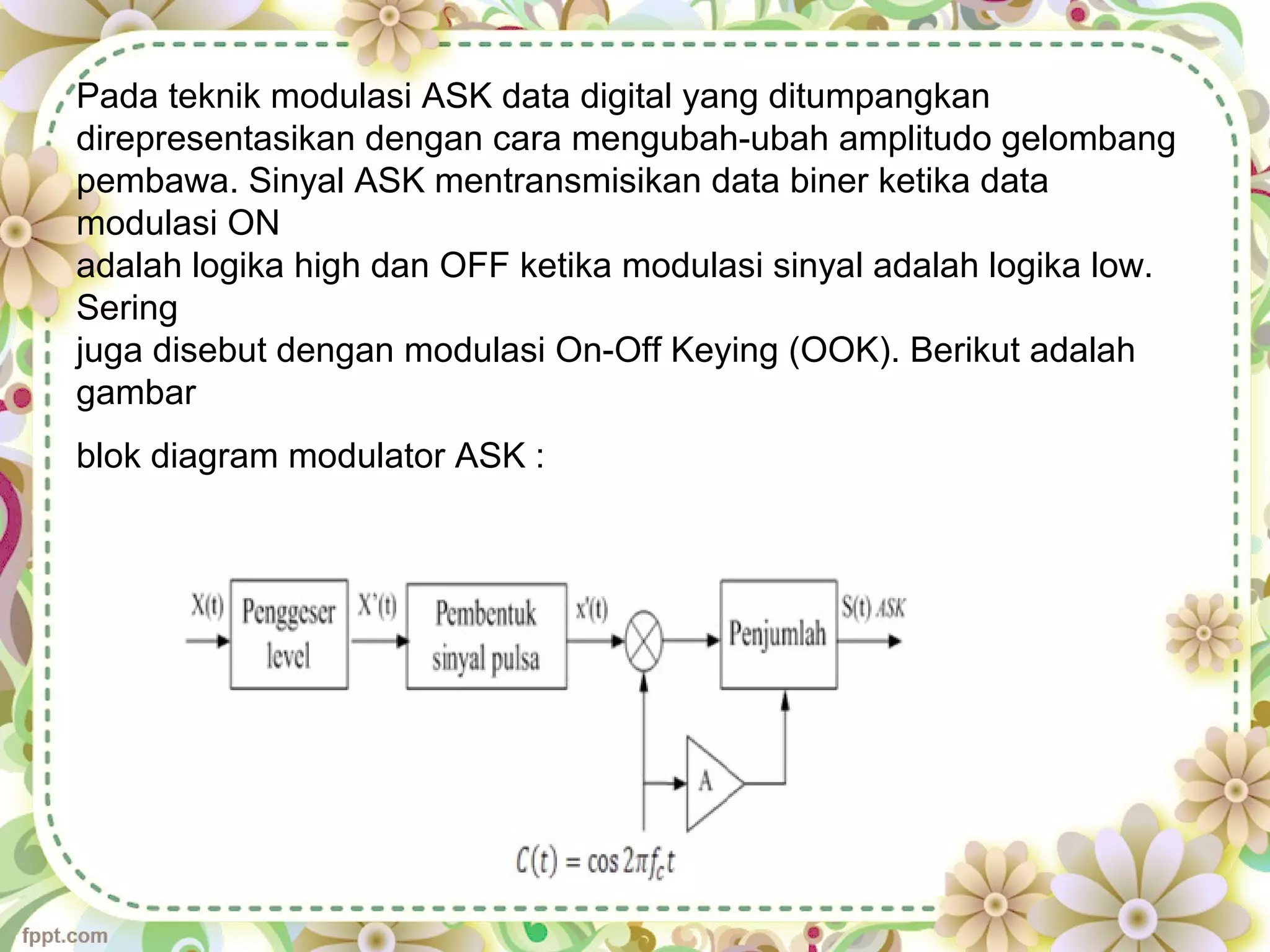 Modulasi digital ASK kelompok 2 | PPT