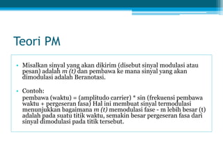 Modulasi frekuensi dan modulasi phase (Fm dan Pm) | PPTX