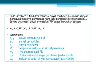 Modulasi frekuensi dan modulasi phase (Fm dan Pm) | PPTX