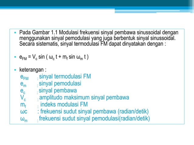 Modulasi frekuensi dan modulasi phase (Fm dan Pm) | PPTX