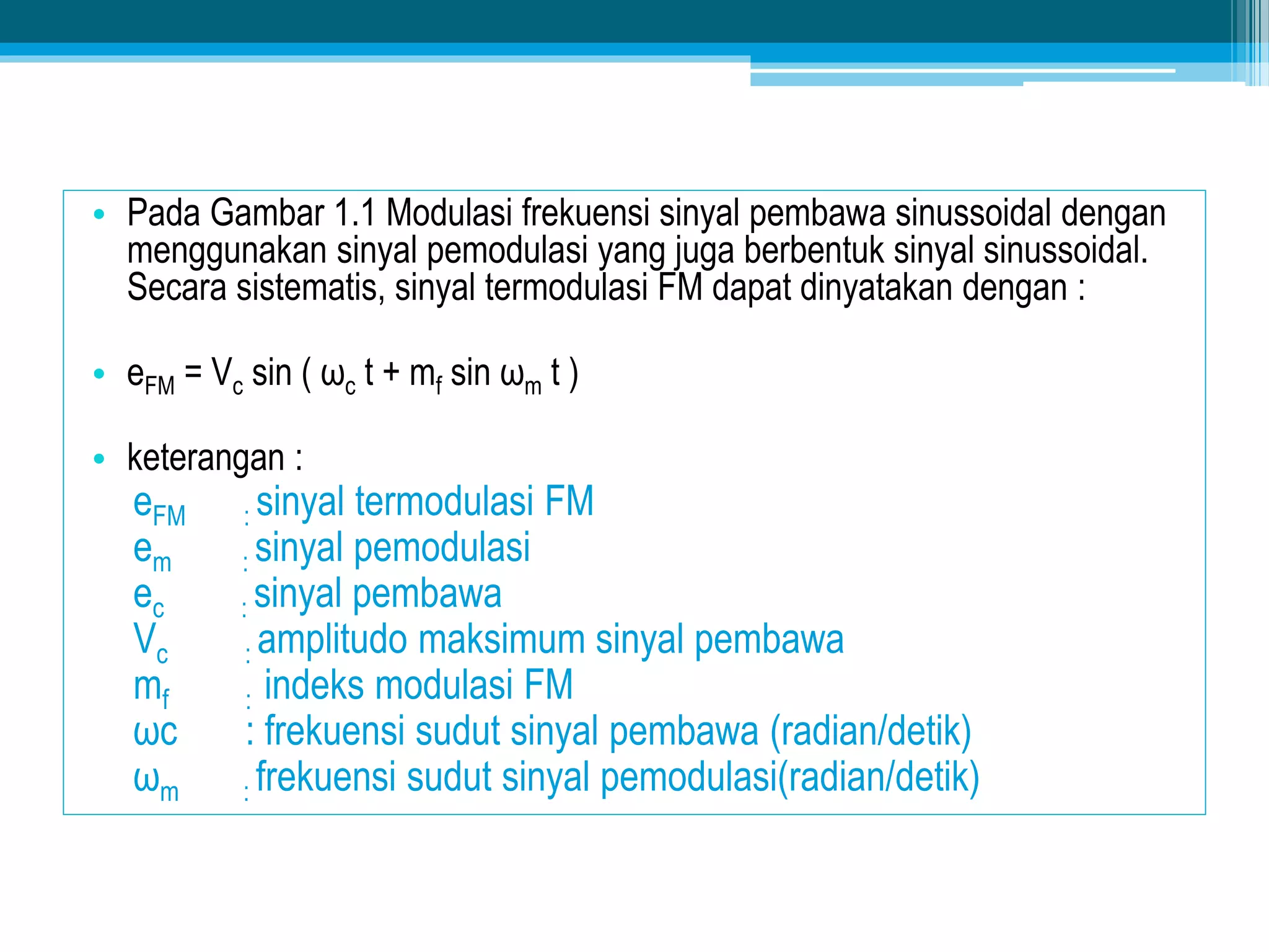 Modulasi frekuensi dan modulasi phase (fm dan pm) | PPTX