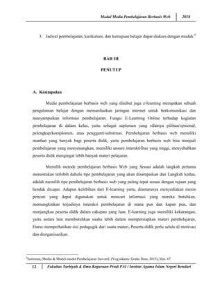 Modul Media Pembelajaran Berbasis Web | PDF