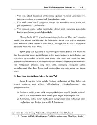 Modul Media Pembelajaran Berbasis Web | PDF
