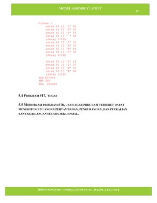 Bahan Ajar Pemrograman Assembly | PDF