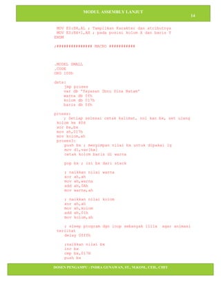 Bahan Ajar Pemrograman Assembly | PDF