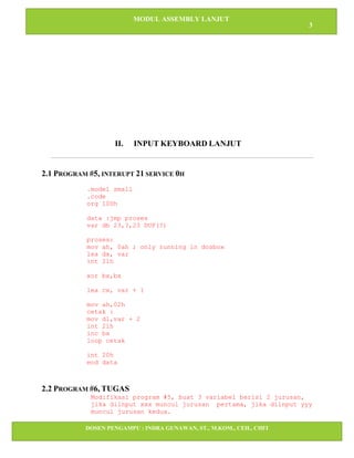 Bahan Ajar Pemrograman Assembly | PDF