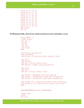 Modul Perkuliahan Bahasa Assembly | PDF