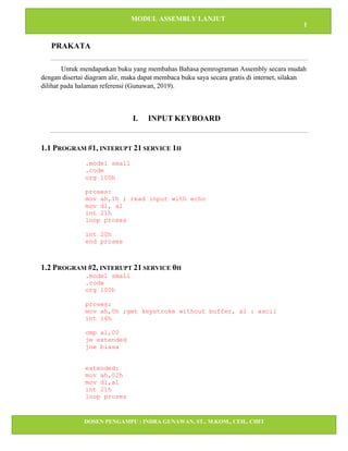 Modul Perkuliahan Bahasa Assembly | PDF