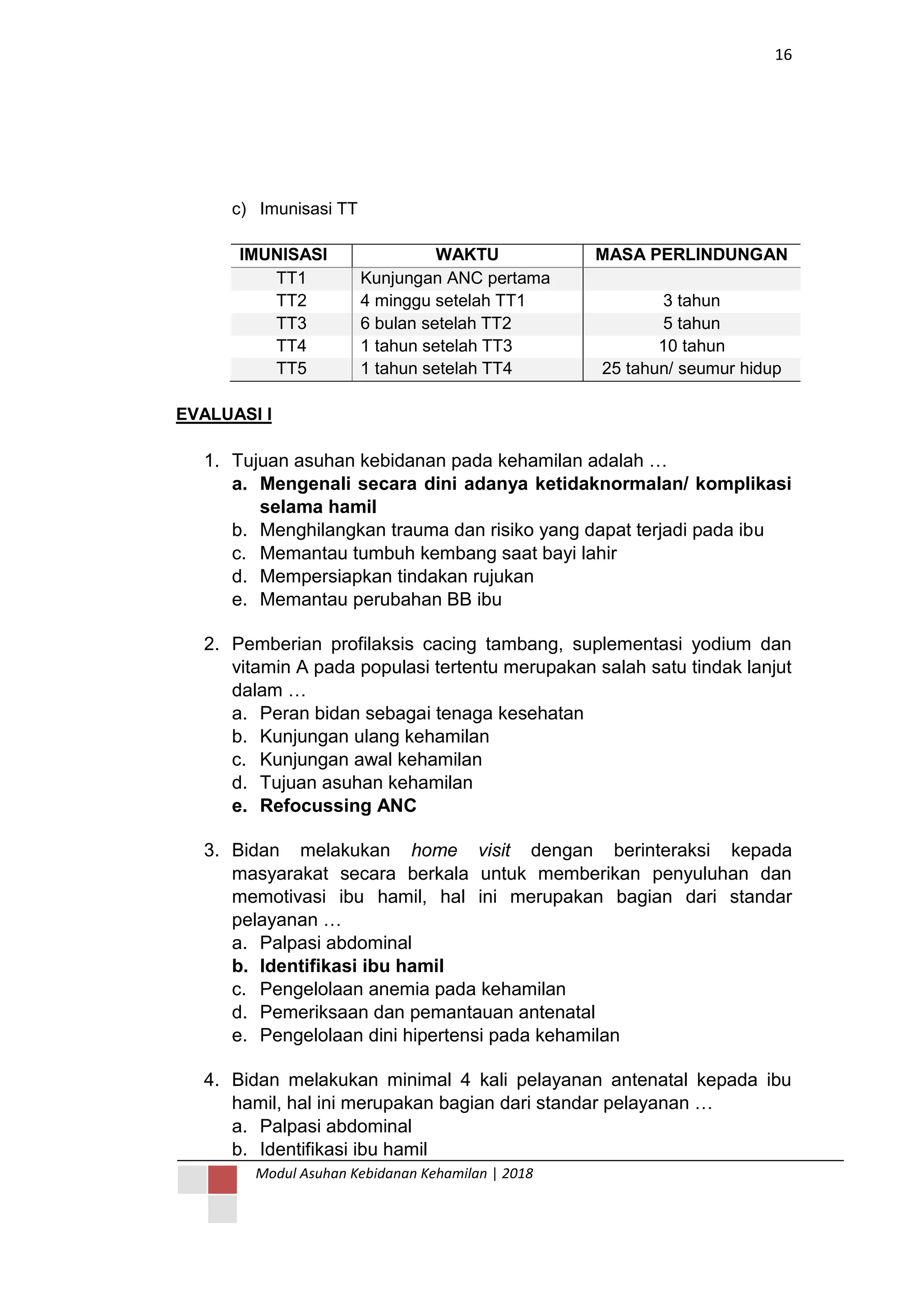 Modul Pembelajaran Asuhan Kebidanan Kehamilan | PDF