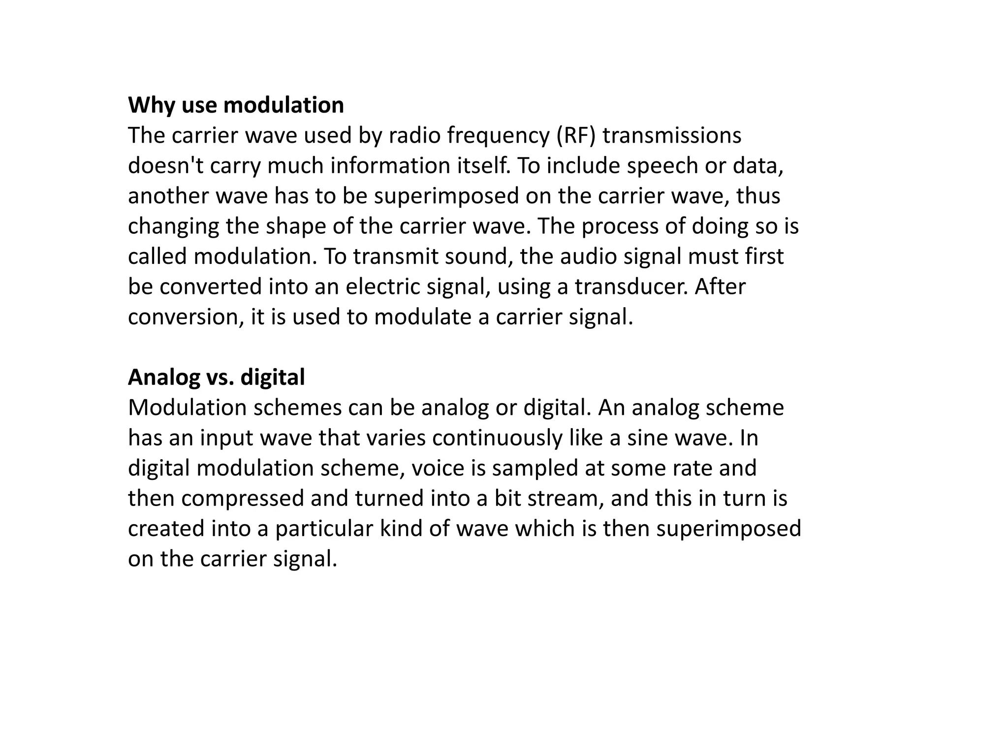 modulation.pptx | Digital Audio | Computer Software and Applications