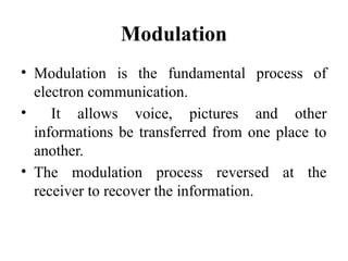 Need for Modulation and kinds of Modulation.pptx