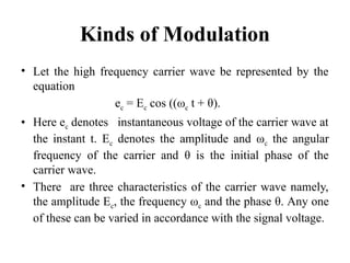Need for Modulation and kinds of Modulation.pptx