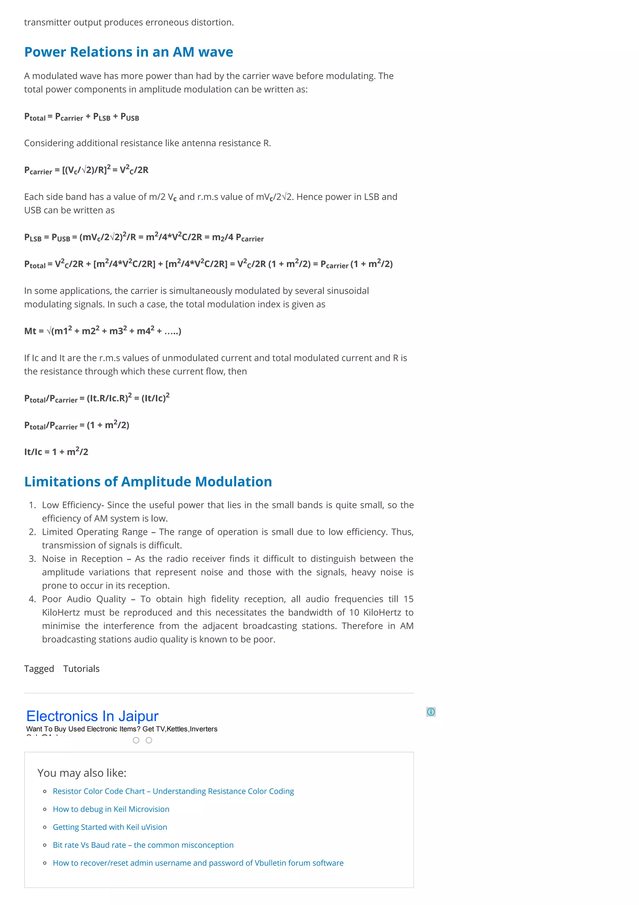 Modulation types-amplitude,frequency,phase modulation, | PDF