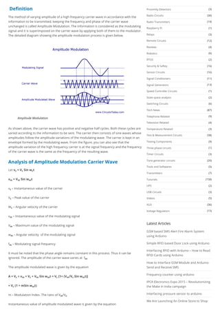 Modulation types-amplitude,frequency,phase modulation, | PDF