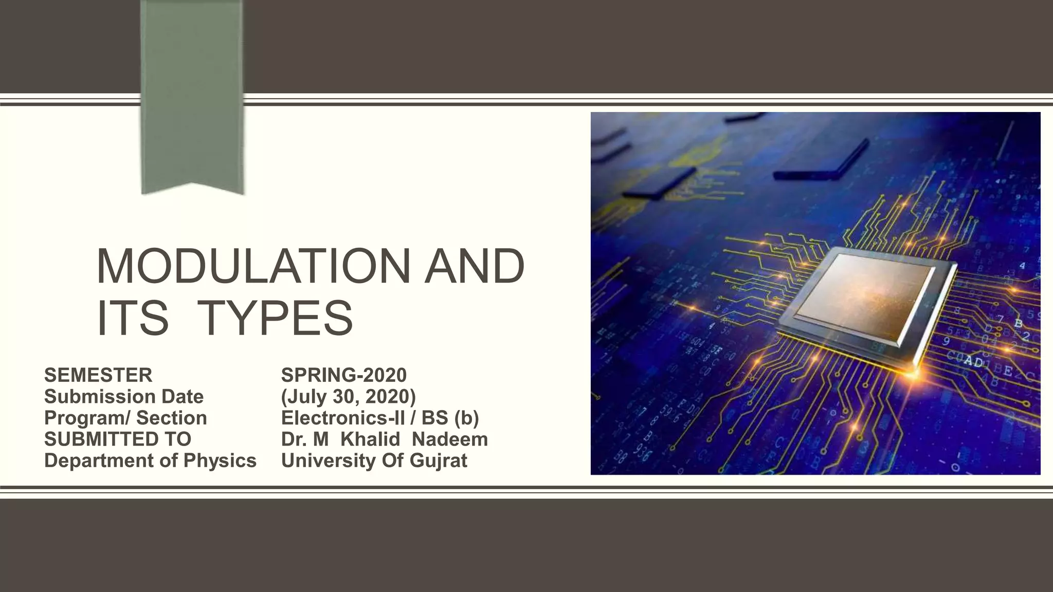 Modulation and its basic types | PDF