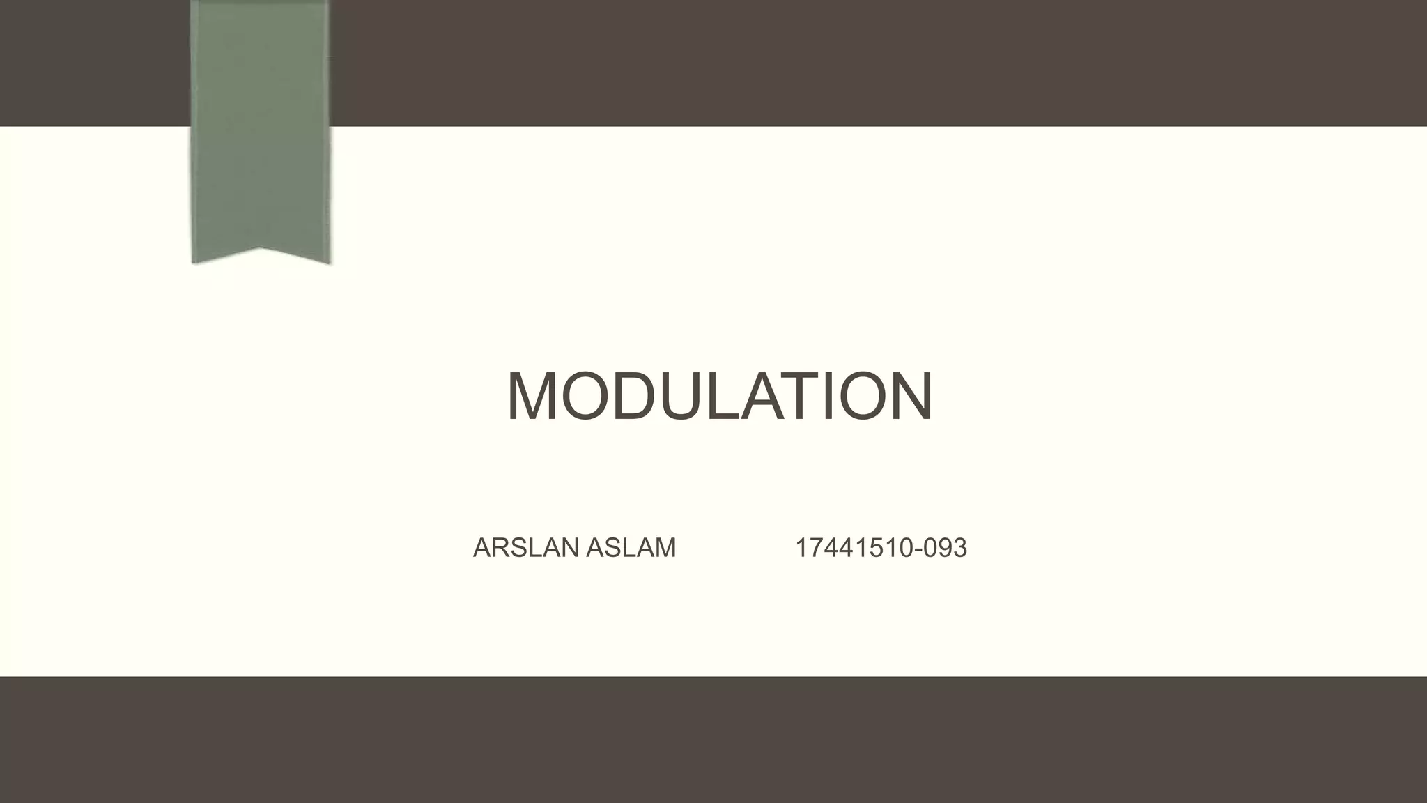 Modulation and its basic types | PDF