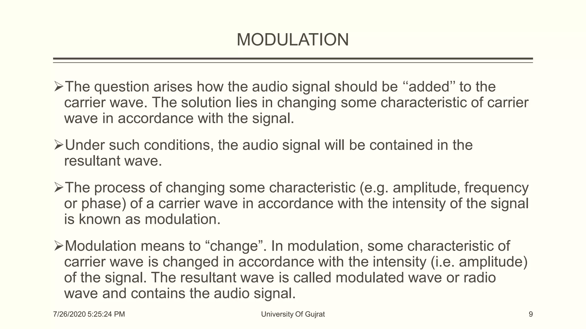 Modulation and its basic types | PDF