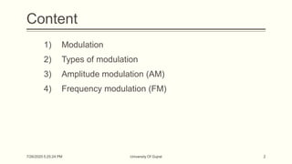 Modulation and its basic types | PDF