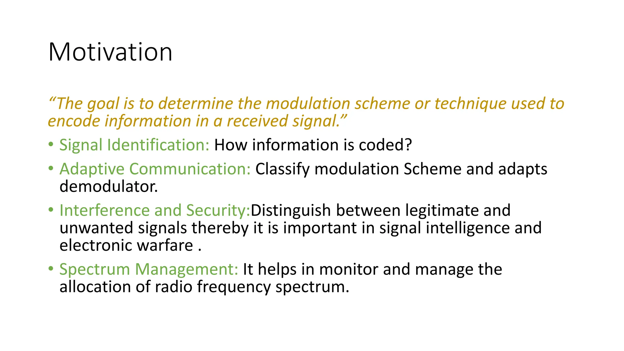 Modulationclassification Presentation Slides Pptx