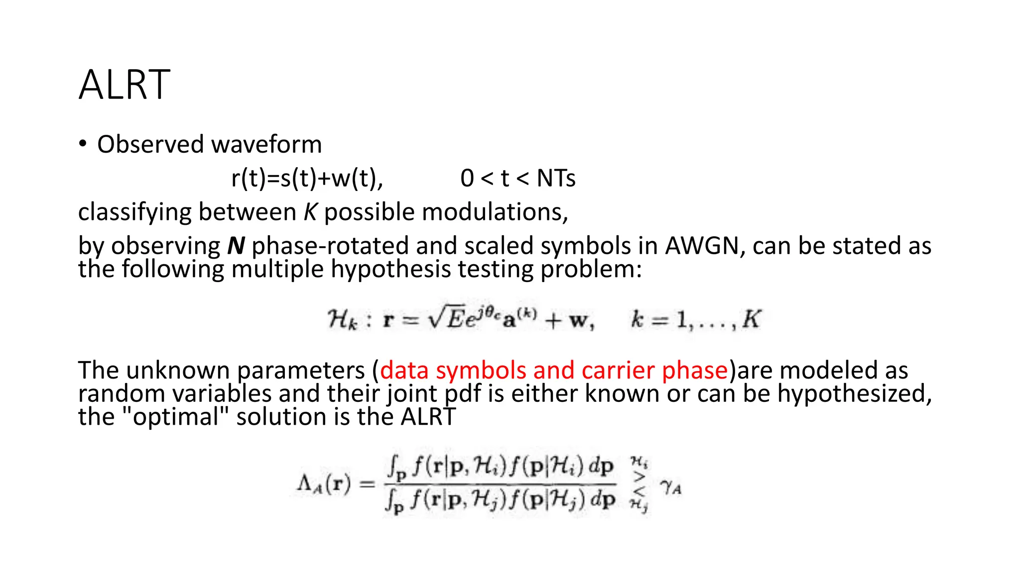 Modulationclassification Presentation Slides Pptx