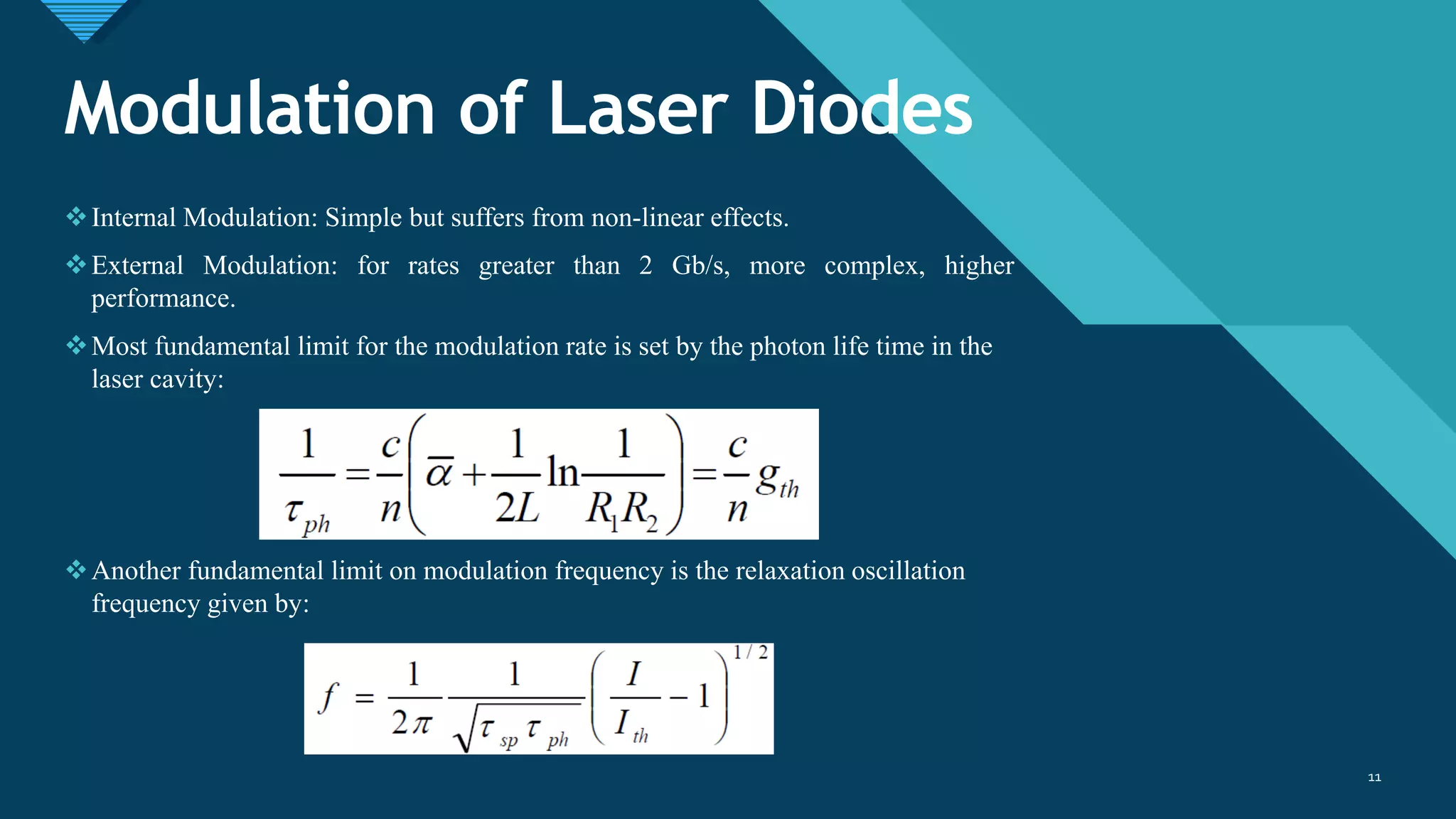 Modulation formats : Direct and External Modulation | PPTX