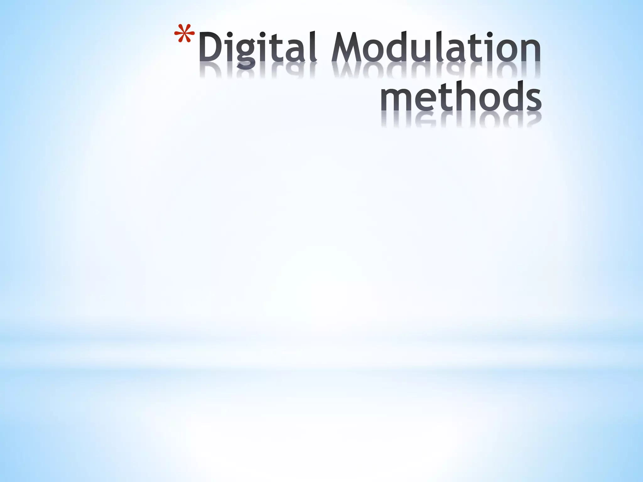 Modulation techniques | PPTX | Digital Audio | Computer Software and Applications