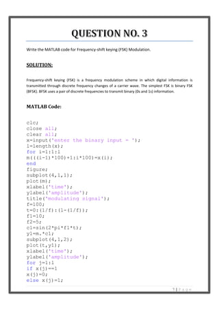 Modulation techniques matlab_code | PDF