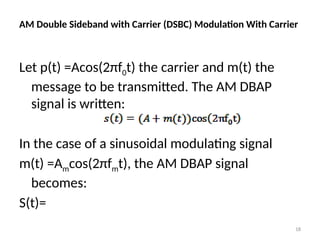 Modulation with carrier2 comms system s | PPTX