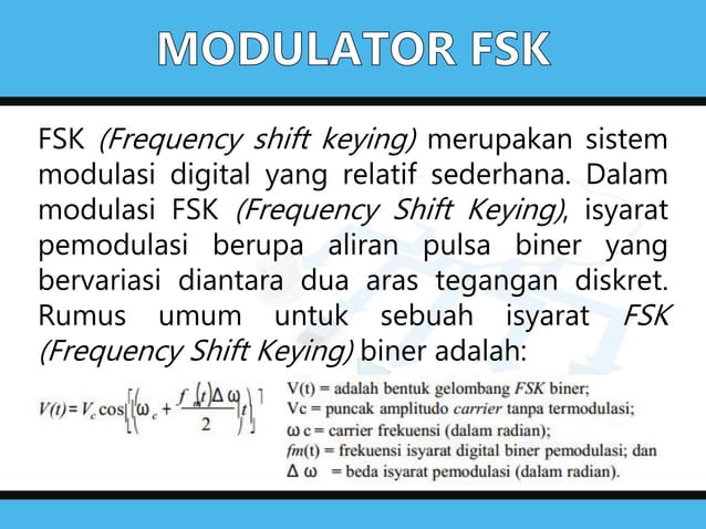 Modulator dan demodulator fsk | PPTX