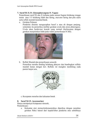 Modul b3 pemeriksaan saraf kranialis | PDF