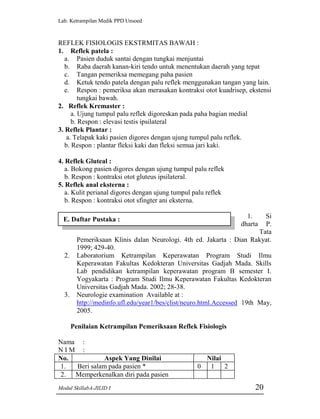 Modul b3 pemeriksaan saraf kranialis | PDF