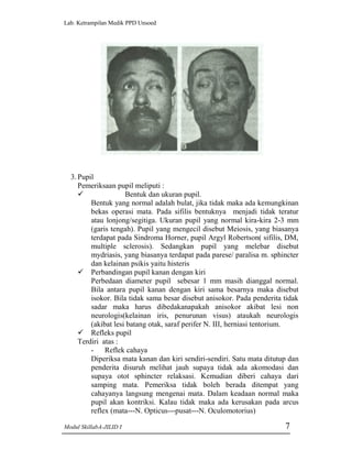 Modul b3 pemeriksaan saraf kranialis | PDF