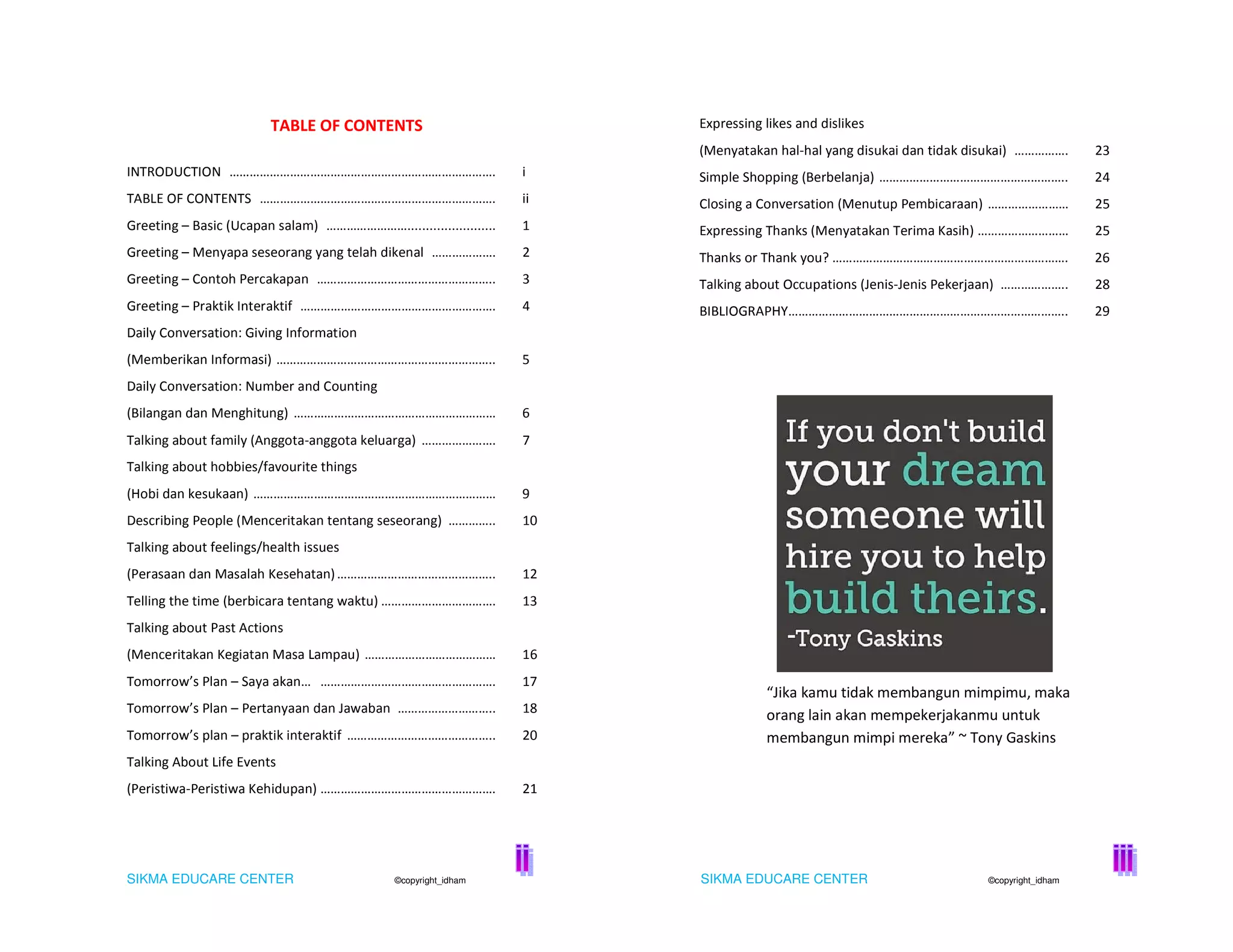 Modul bahasa inggris conversation beginner | PDF
