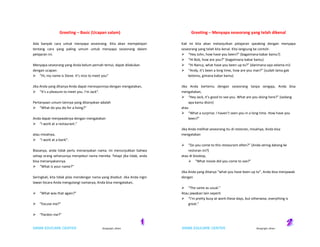 Modul bahasa inggris conversation beginner | PDF